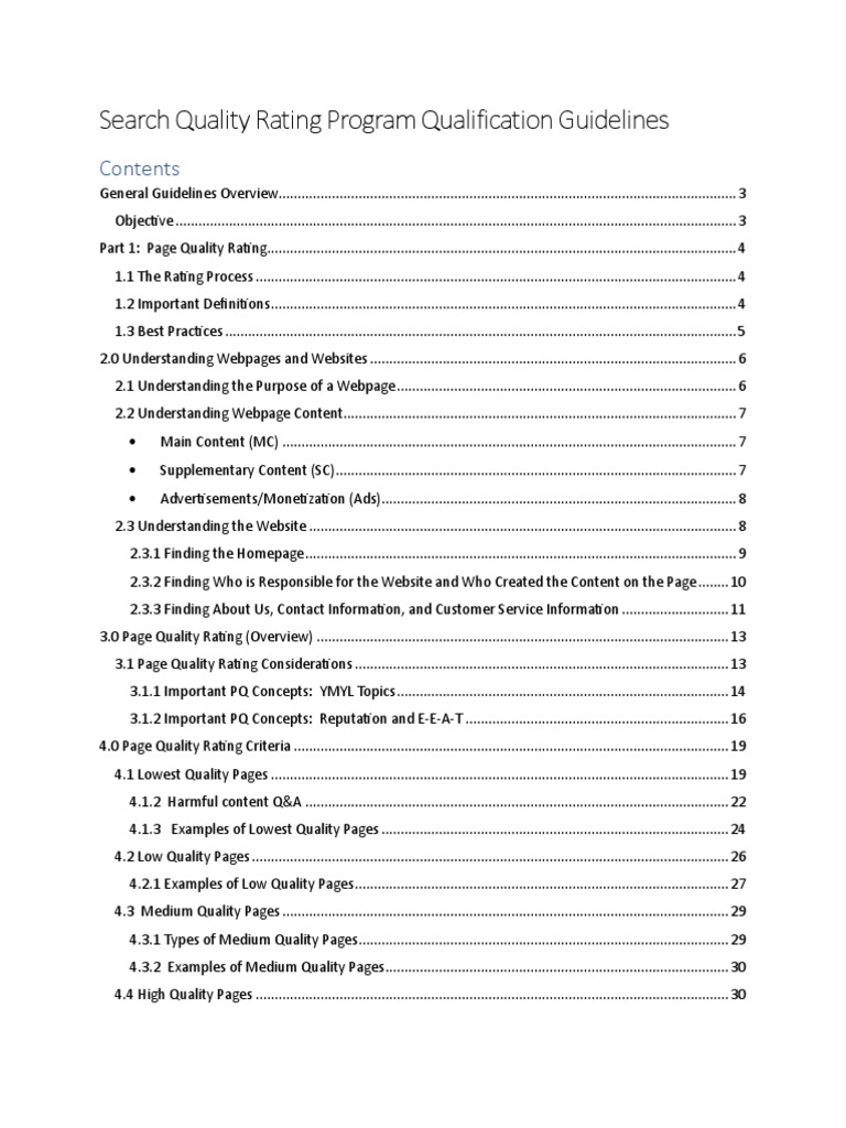 Search Quality Rating Guidelines | PDF | Websites | World Wide Web