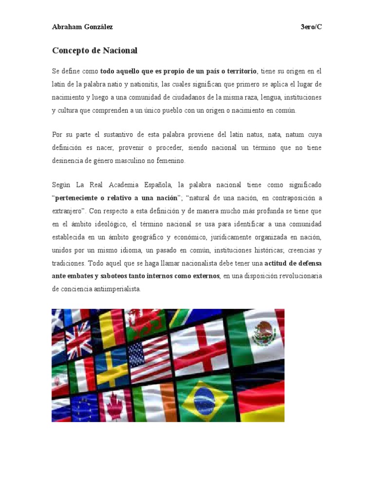 Concepto de Nacional | PDF