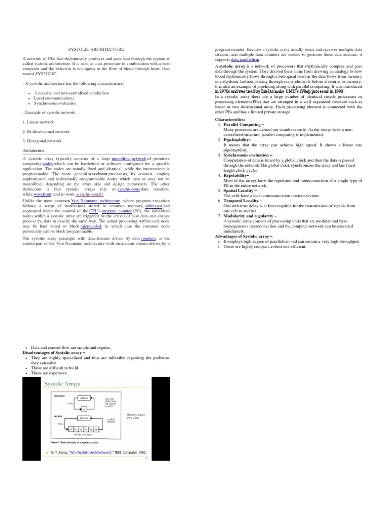 Systolic Architecture | Download Free PDF | Parallel Computing ... Systolic Architecture | Download Free PDF | Parallel Computing ...