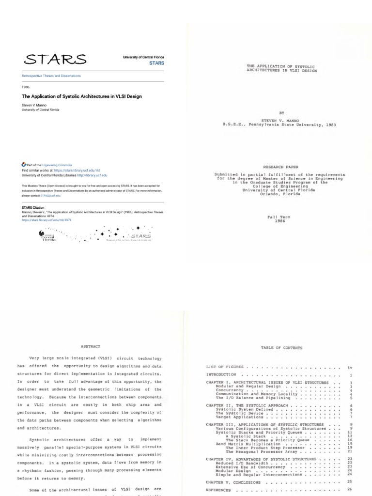 The Application Of Systolic Architectures In Vlsi Design Download 4715