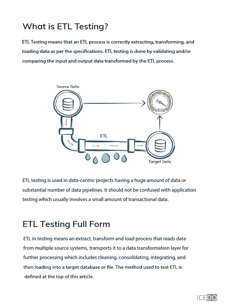 ETL Testing Concepts iCEDQ | PDF | Software Engineering | Business