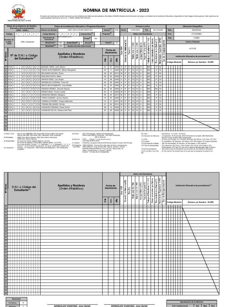 Nomina 2do Sec | PDF