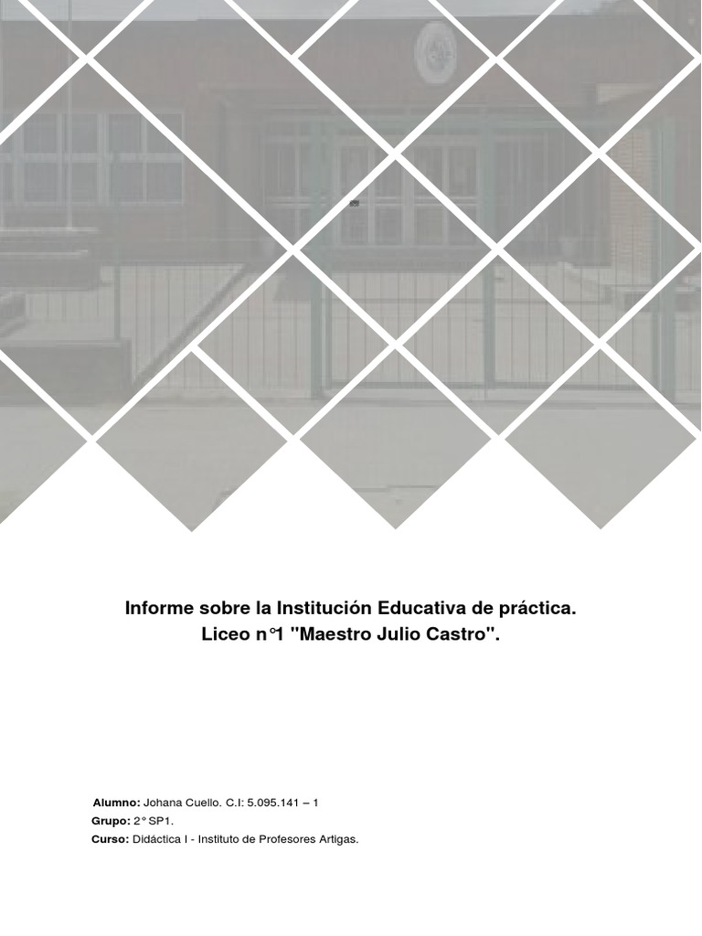 Informe de Practica | PDF | Enseñando | Maestros
