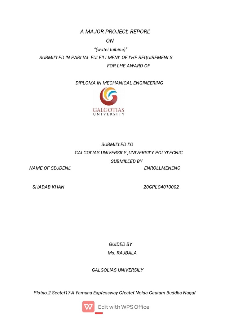Water Turbine | PDF | Energy Technology | Mechanical Engineering