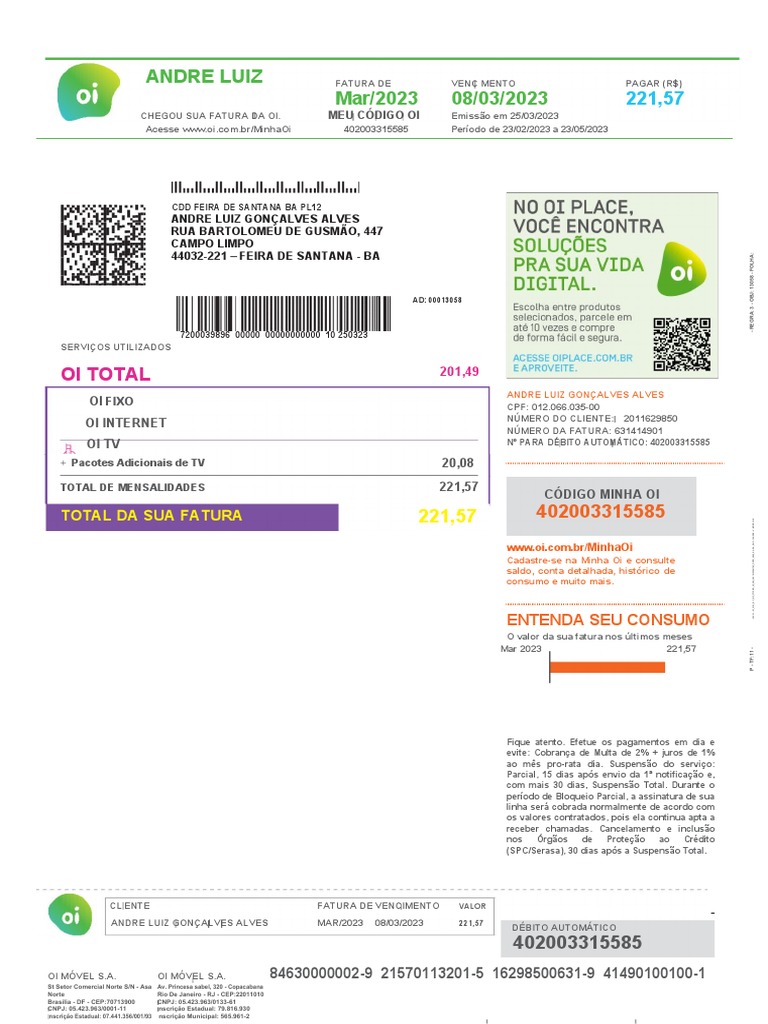 Oi Conta Total | PDF