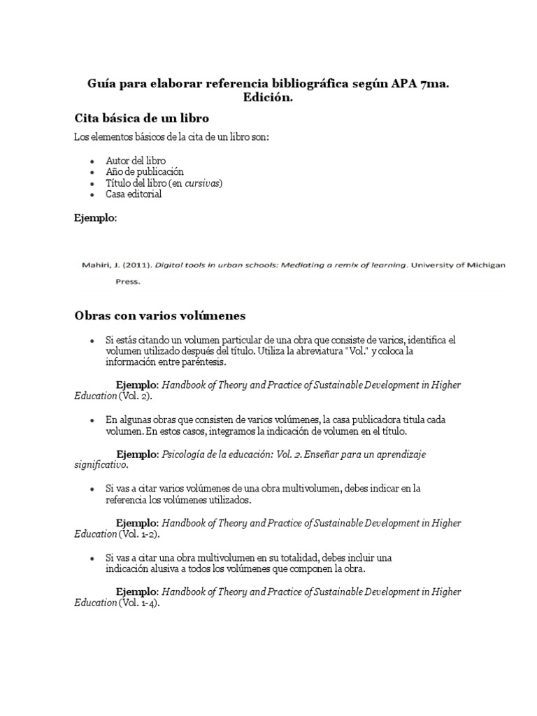 Referencias Bibliograficas Normas Apa 7ma. Edición | PDF | Citación | Red mundial
