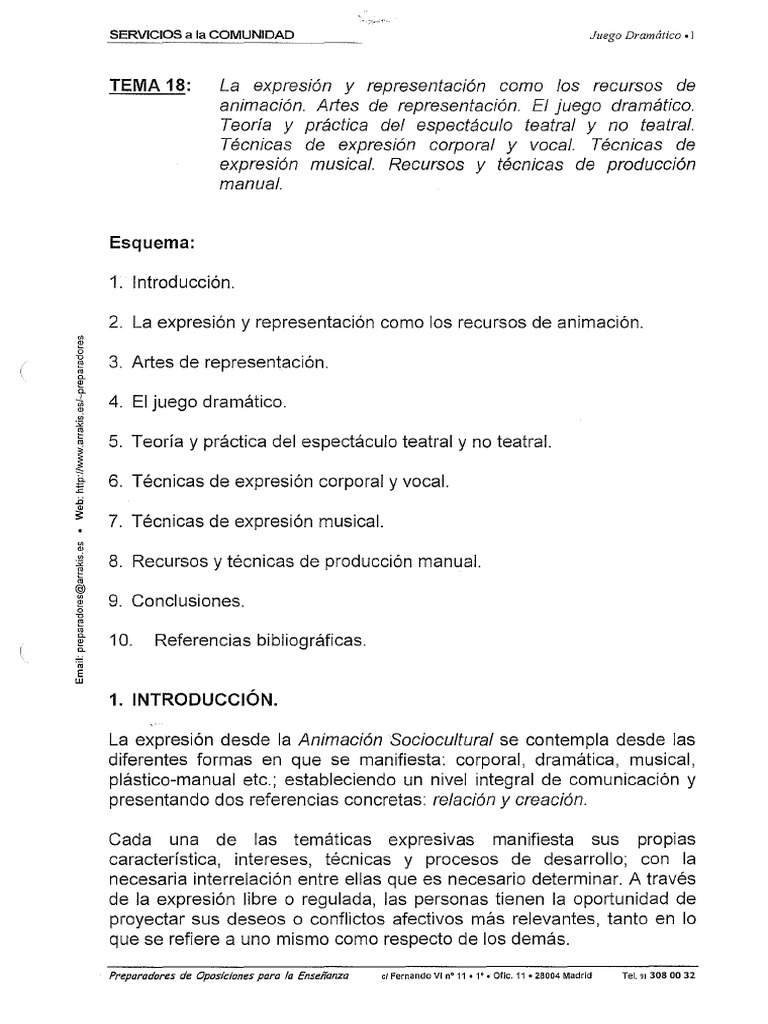 Tema 18 | PDF | Teatro | Creatividad