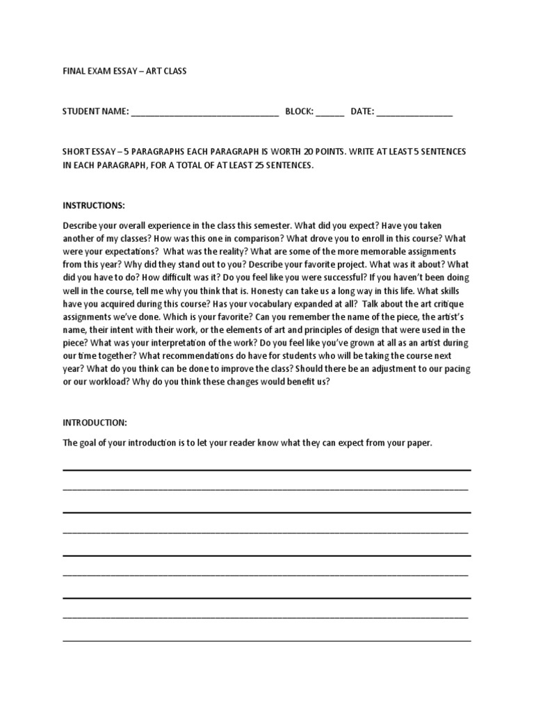 Final Exam Essay | PDF | Essays | Cognition