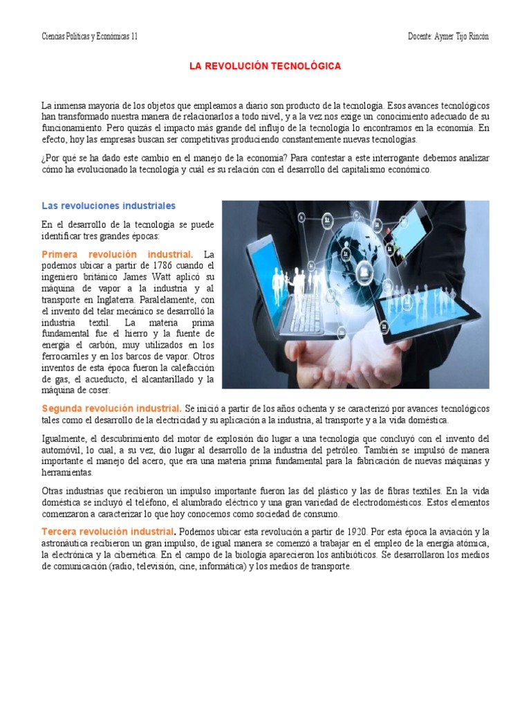 C.P.E 11 La Revolución Tecnológica | PDF | Informática | Revolución ...