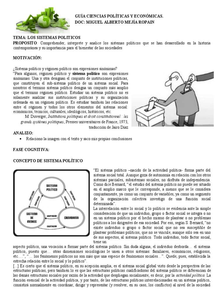 1p. Tema II Los Sistemas Politicos | PDF