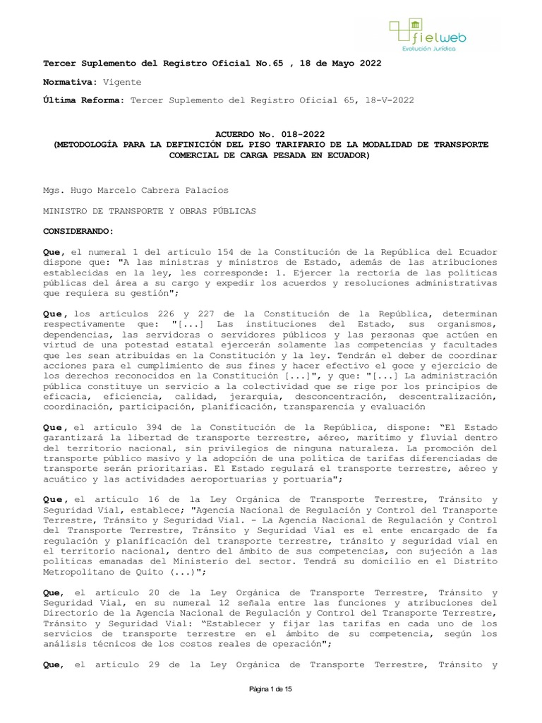 Acuerdo Nro.018-2022 | PDF | Economias