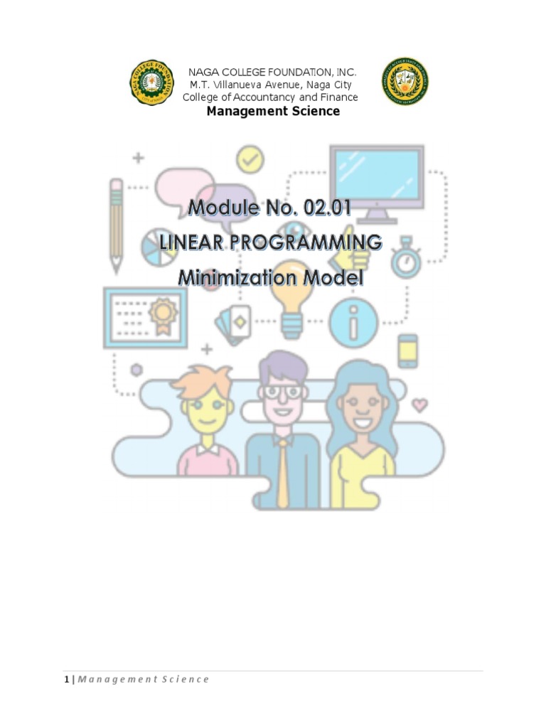 Module 0201 Linear Programming Minimization Model Download Free Pdf Mathematical 