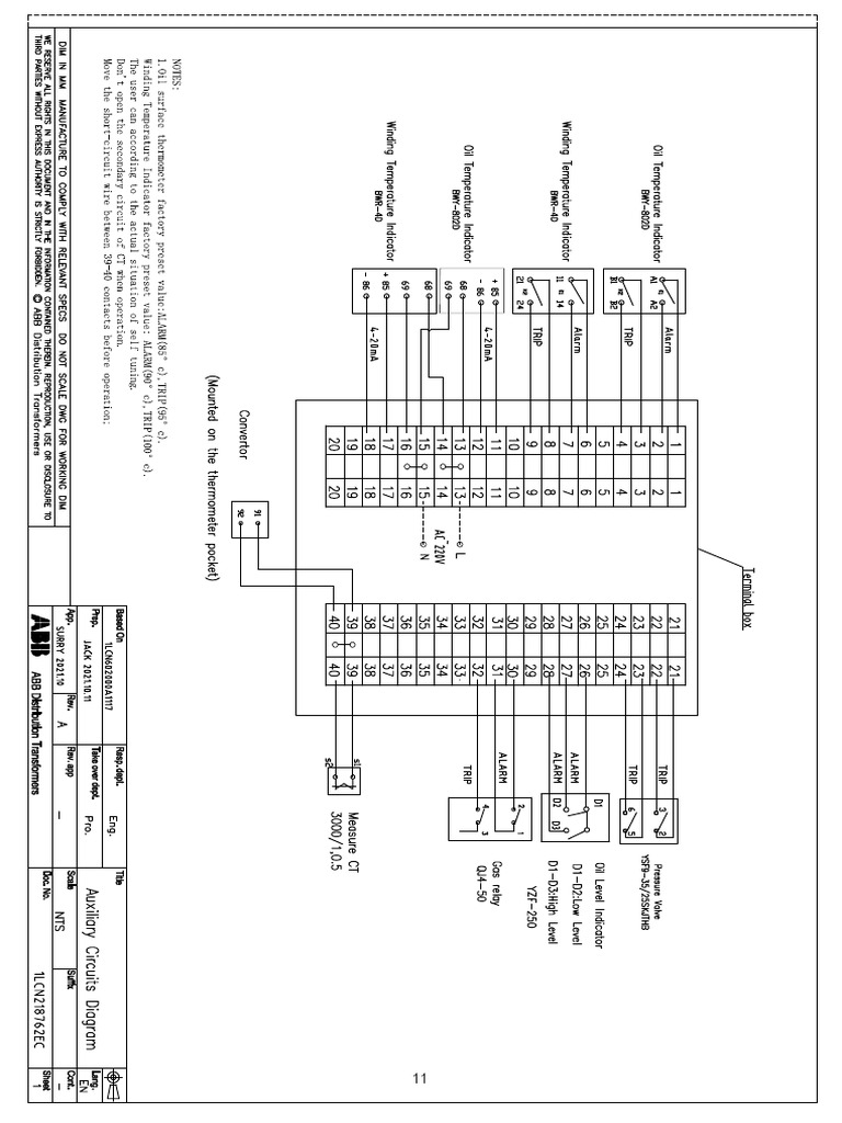 drawing for transformer 2000 kVA and 4000 kVA | PDF