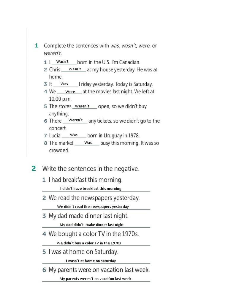Complete Grammar Exercises 1-2 On Page 126 From The Student's Book ...