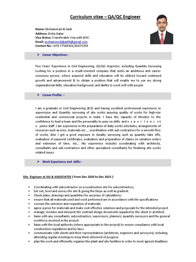 Civil Engineer CV for Fresh Graduates | PDF | Business