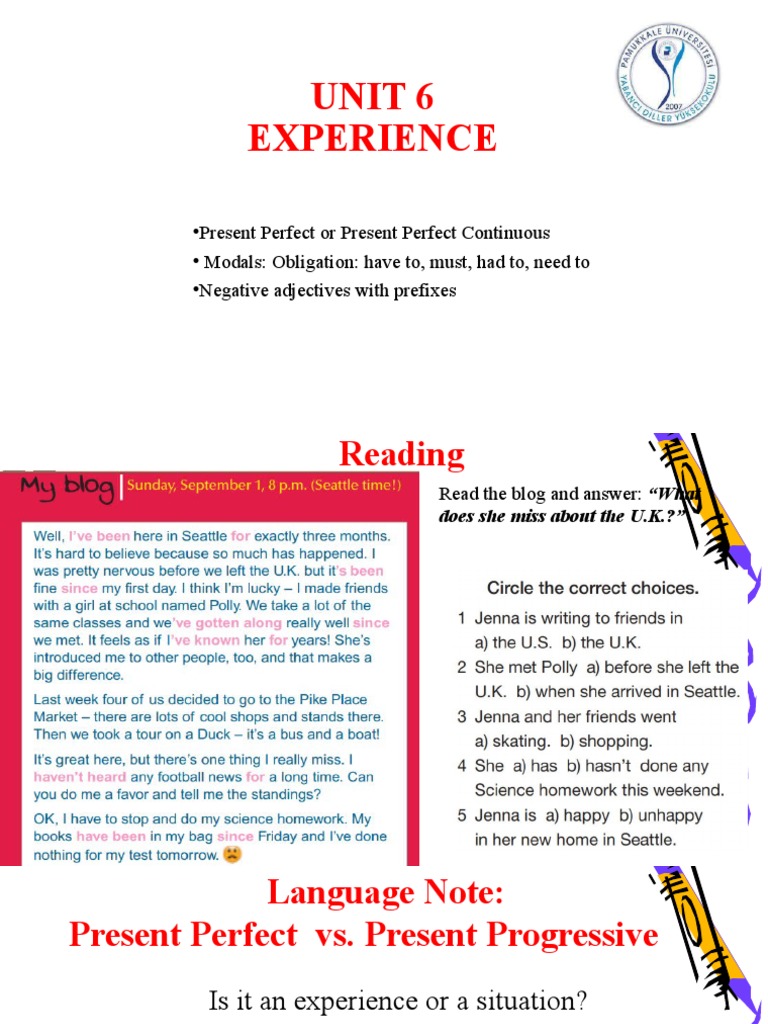 b1 - Unit 6 | PDF | Verb | Syntax