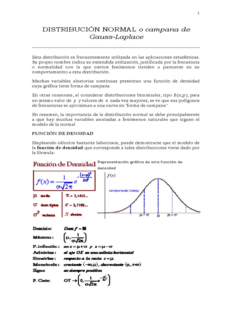 Distribucion Normal | PDF | Distribución normal | Distribución de ...