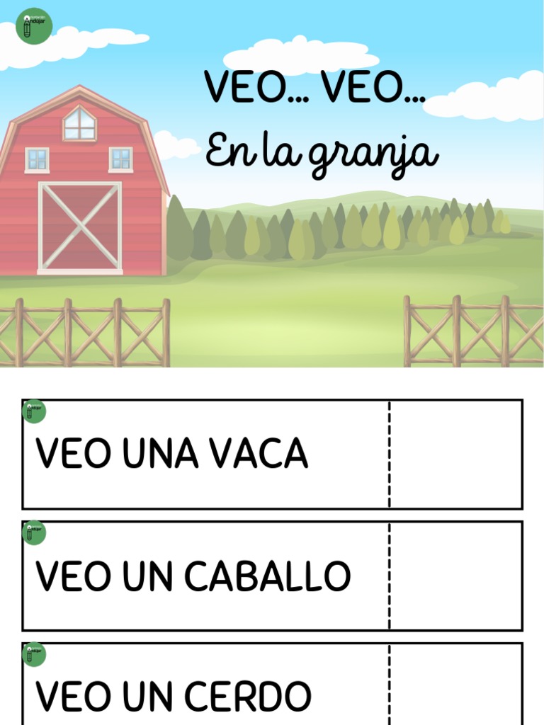 VEO VEO EN LA GRANJA. Primeras Lecturas | PDF