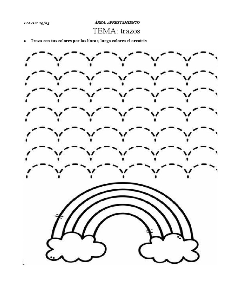 TEMA: Trazos: Traza Con Tus Colores Por Las Líneas, Luego Colorea El ...