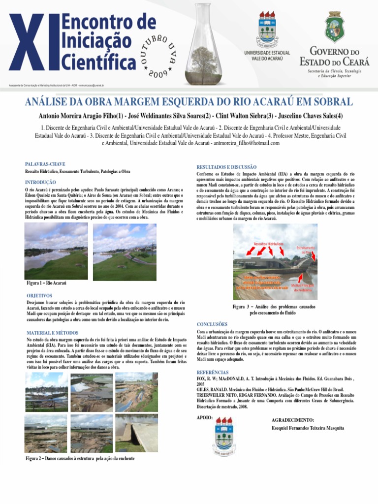 Análise Da Obra Margem Esquerda Do Rio Acaraú | PDF | Mecânica dos fluidos | Rio