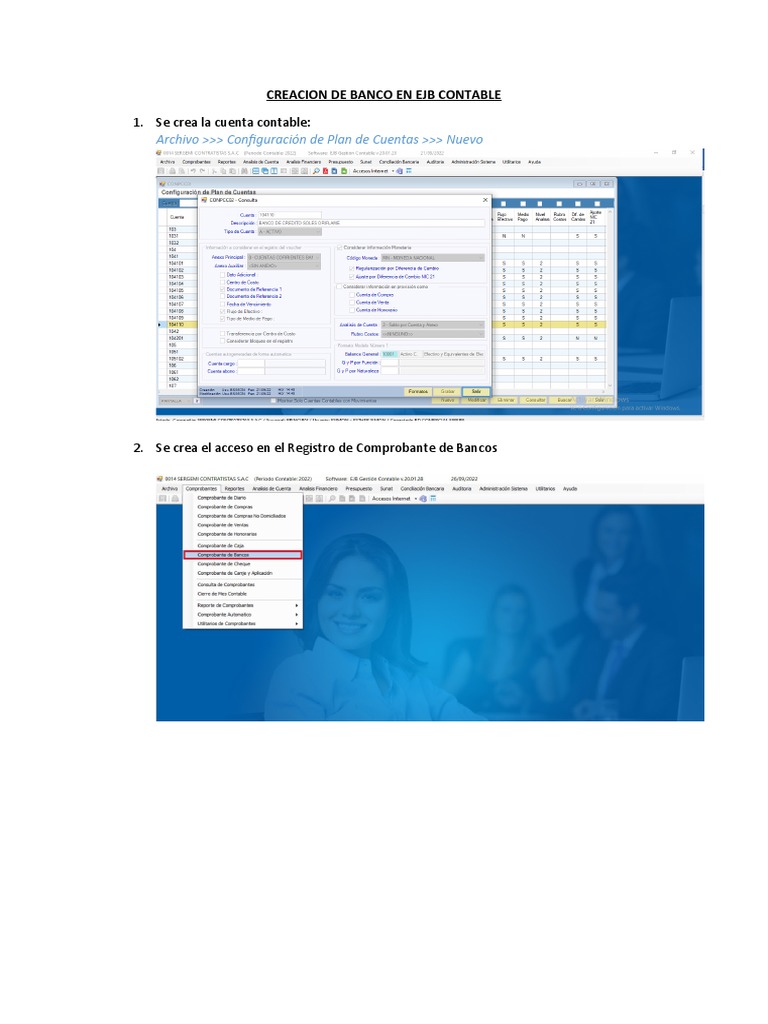 Creación de Banco en EJB Contable | PDF