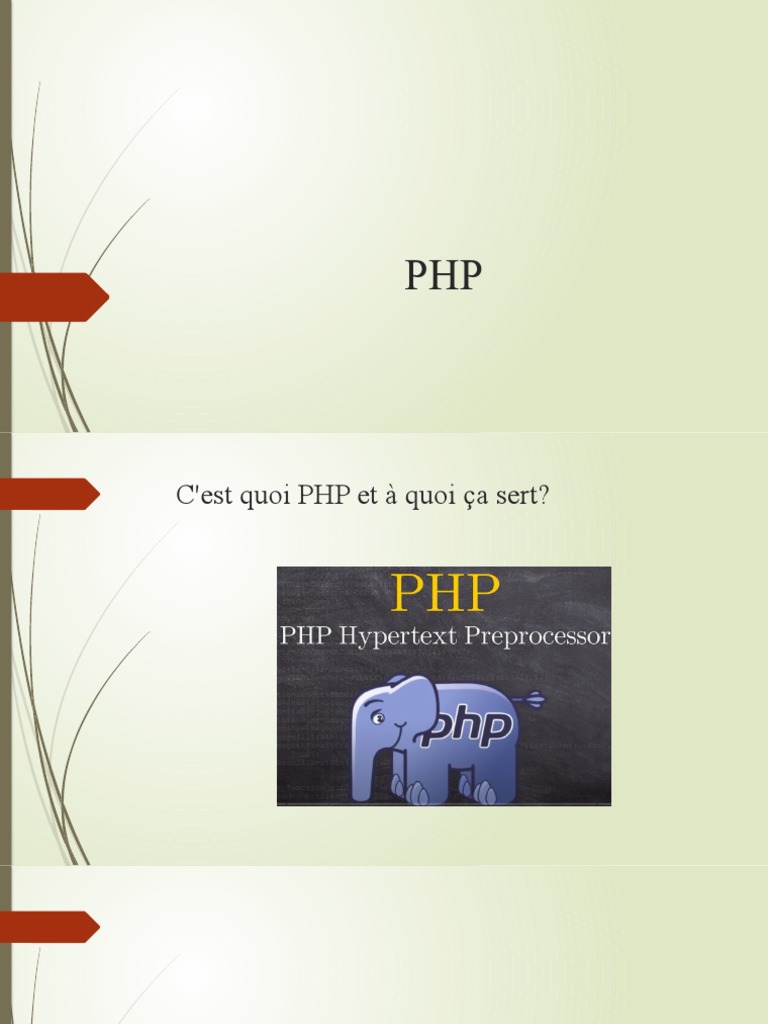 Introduction au langage PHP | PDF | PHP | Informatique