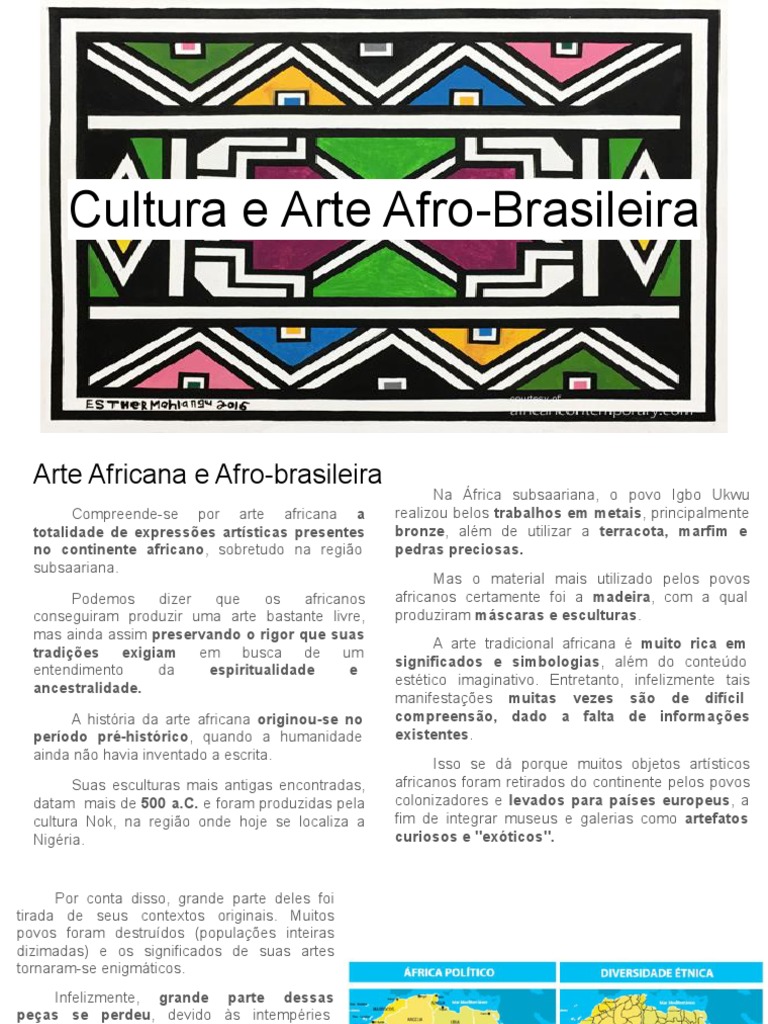 Cultura e Arte Afro-Brasileira | PDF | África