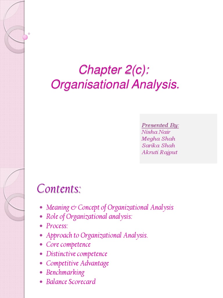 Organisational Analysis | PDF | Competitive Advantage | Benchmarking