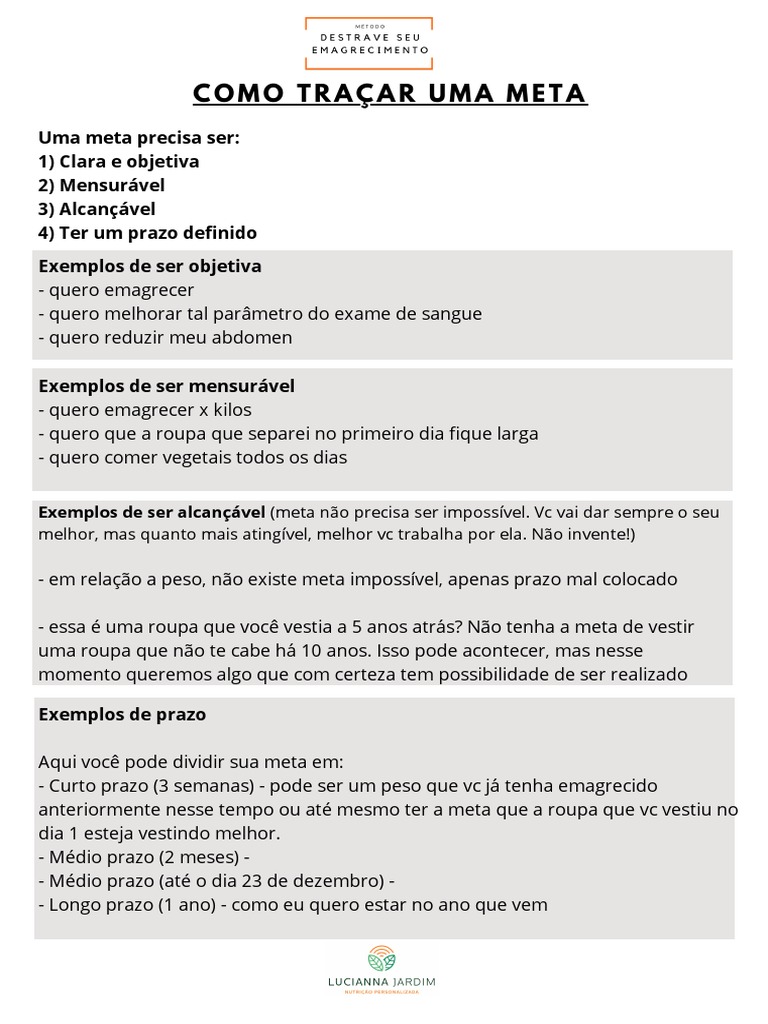 Meta - Método Destrave Seu Emagrecimento | PDF