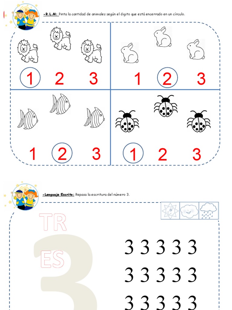 Tareas en cuadernillo PK Kinder | PDF | Lingüística | Ciencia cognitiva