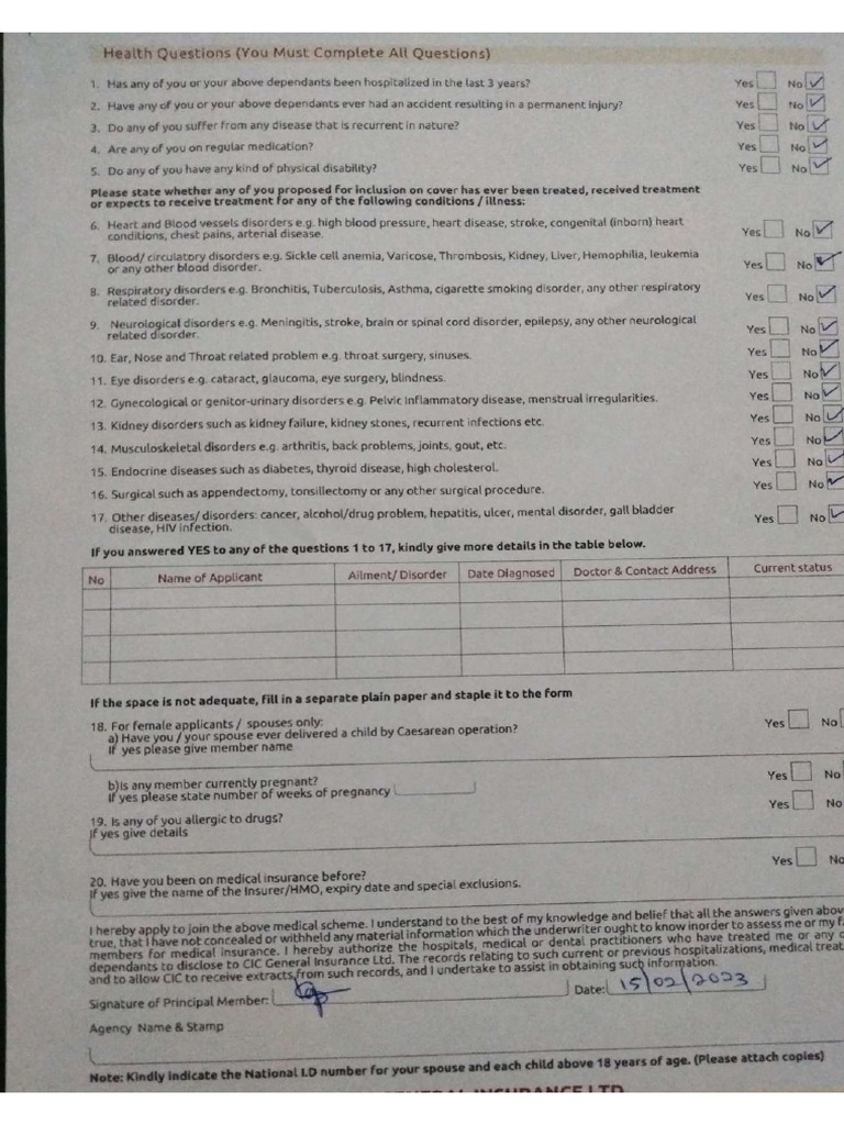 Cic Aplctn Form PG 2 | PDF