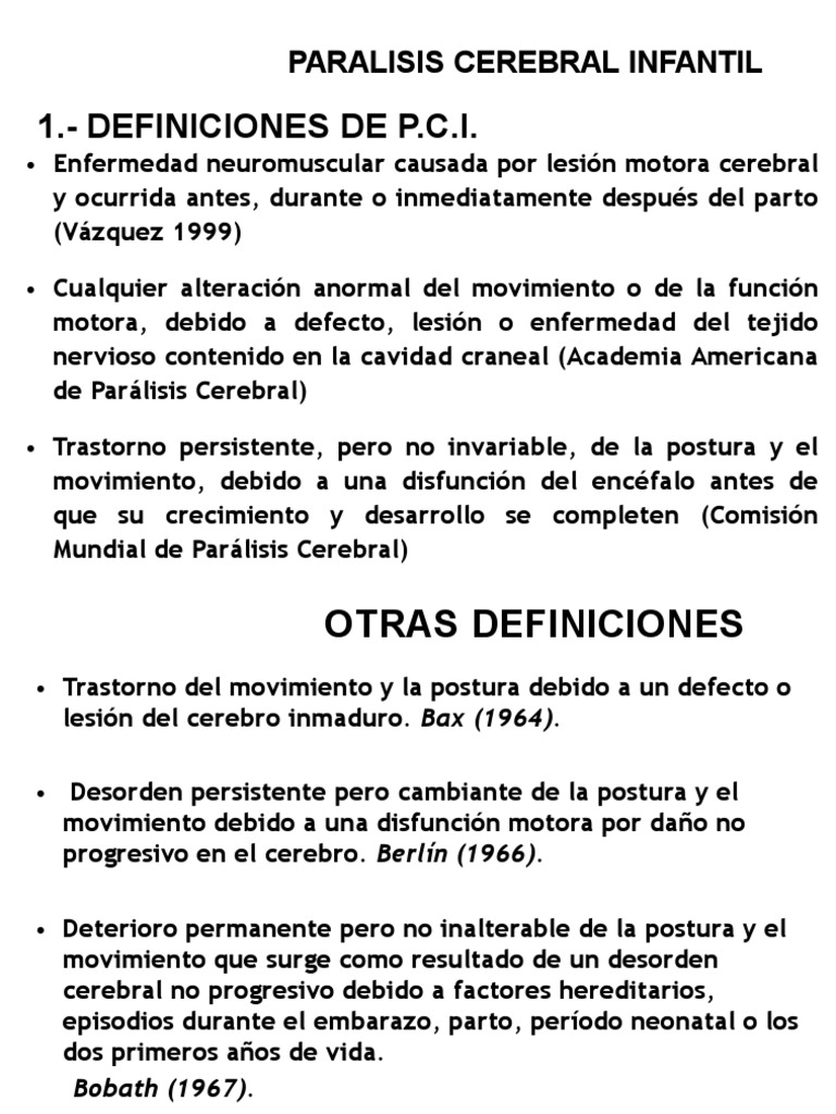 Paralisis Cerebral Infantil | PDF