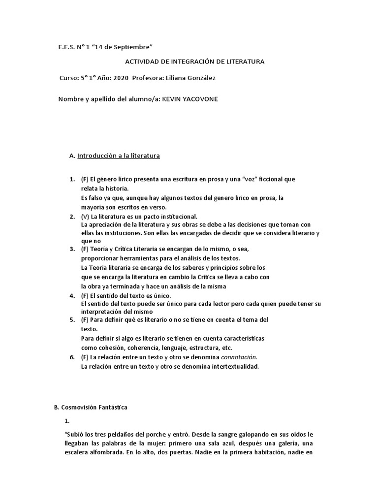 TP Integrador | PDF | Fantasía