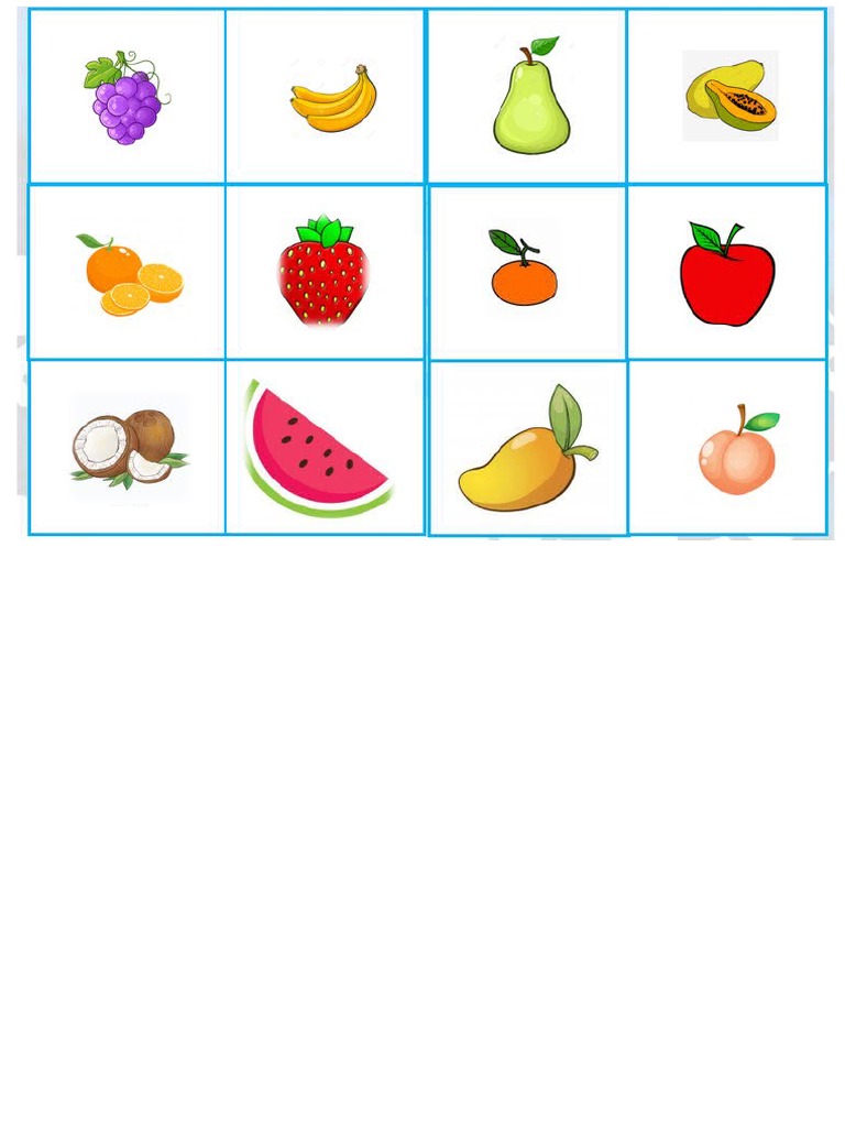 Bingo de Frutas | PDF