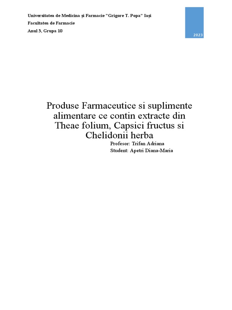 Referat Farmaco | PDF