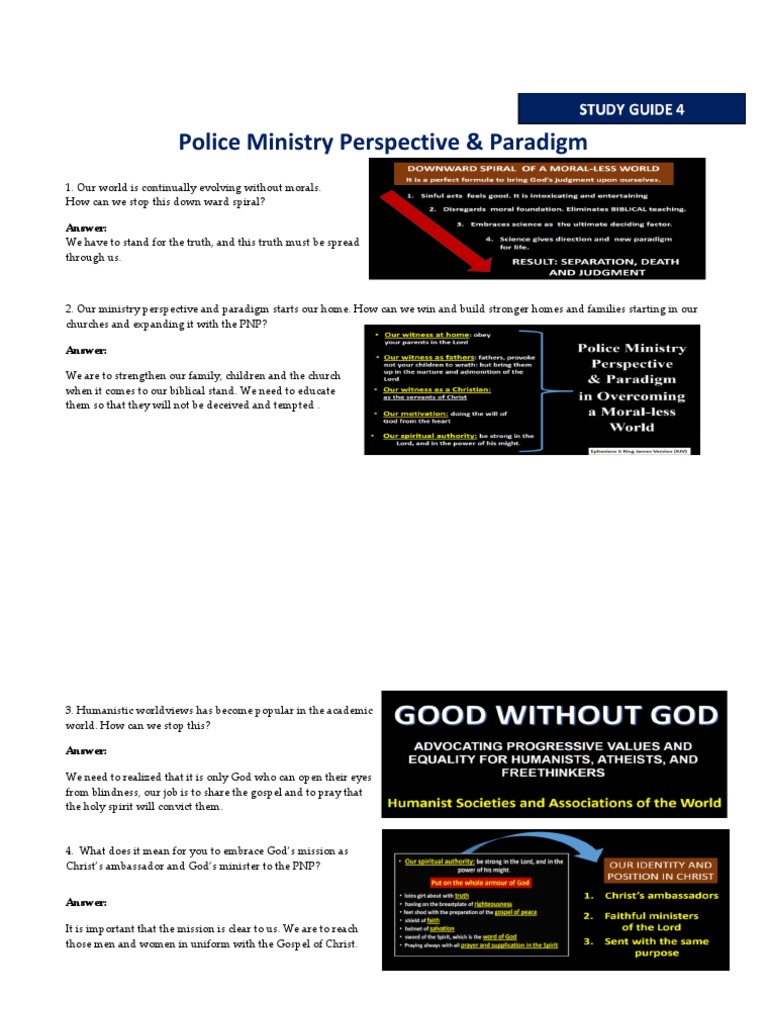 Module 04 Answer - Impante Miguelito - Police Ministry Perspective ...