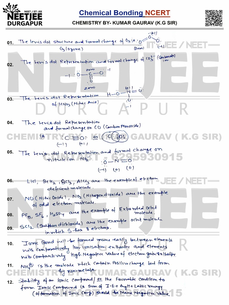 Chemical Bonding NCERT | PDF