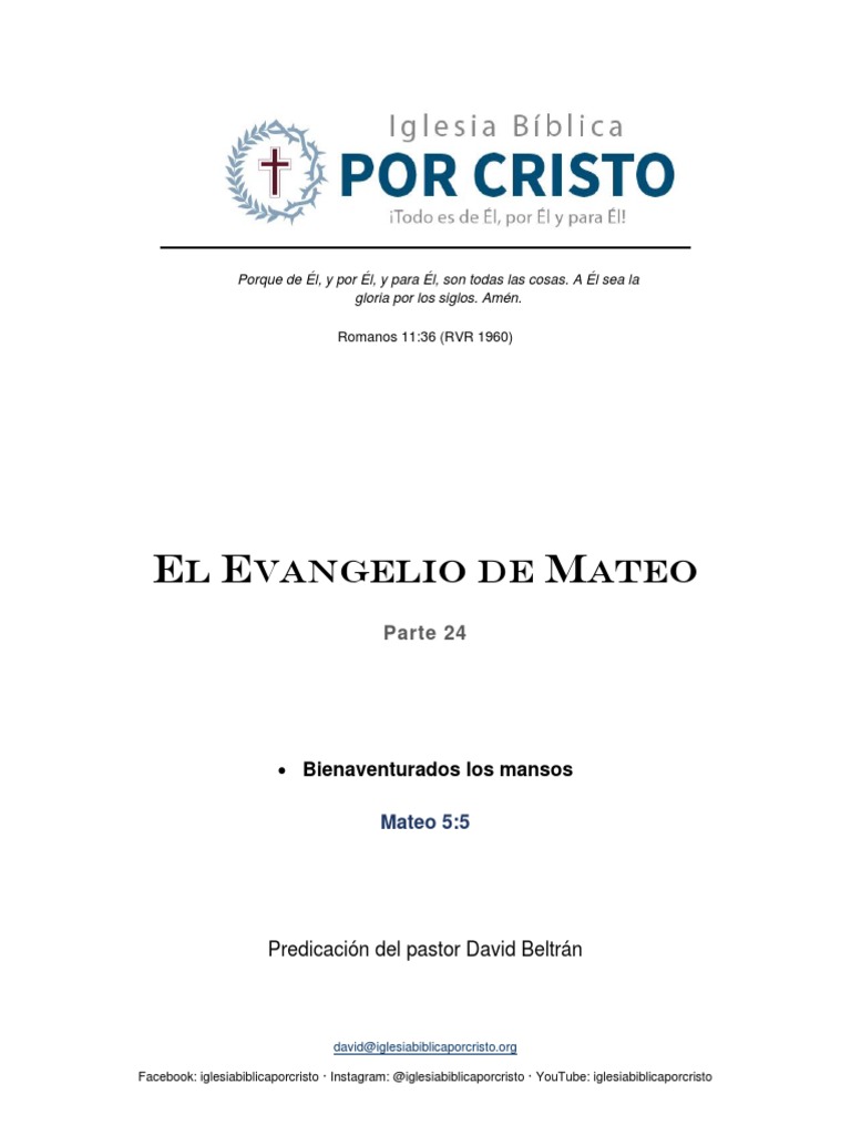 122) Bienaventurados Los Mansos - Mateo 5,5 | Descargar gratis PDF ...