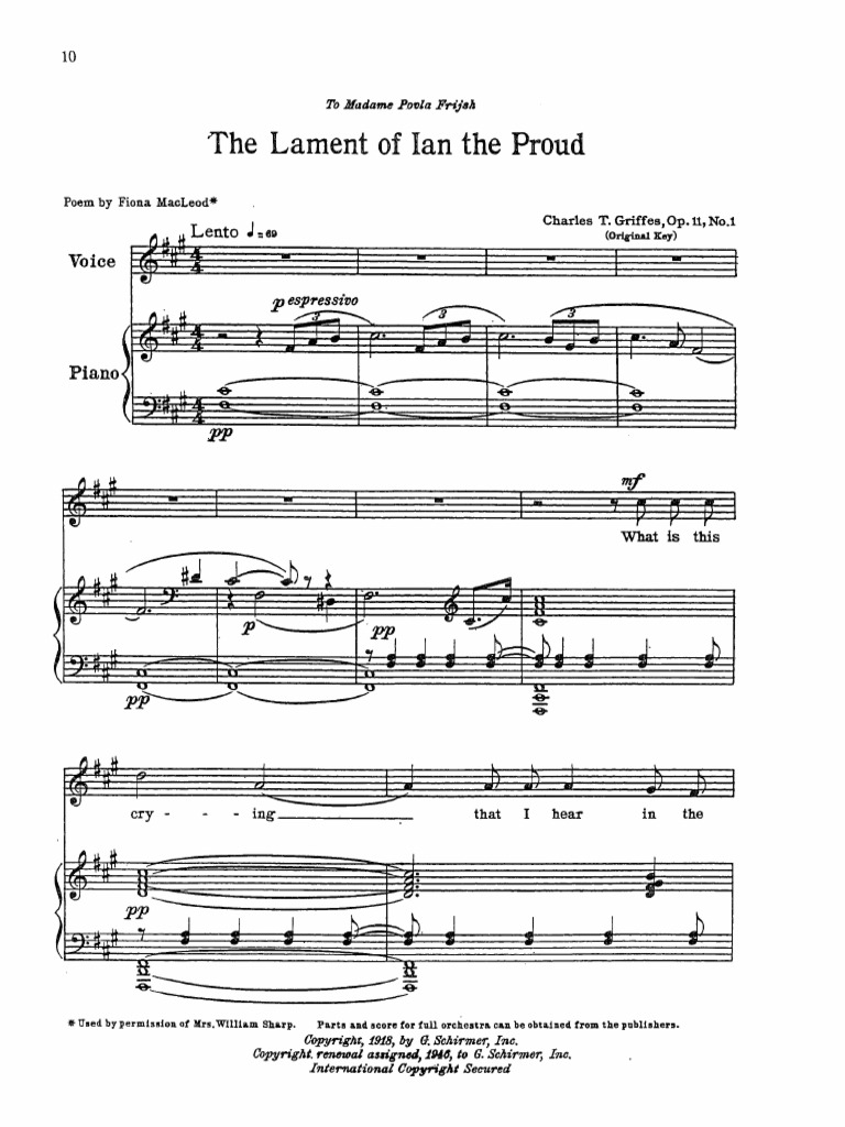 Griffes Op. 11 Three Poems Fiona MacLeod 300dpi NFS | PDF