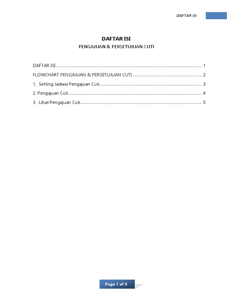 Praktik Permohonan Dan Persetujuan Cuti | PDF