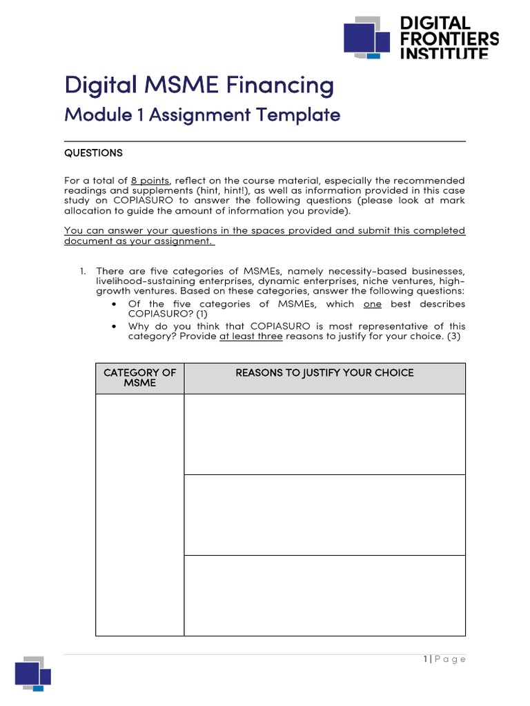 Digital MSME - Module 1 Template | PDF | Leadership | Cognitive Science