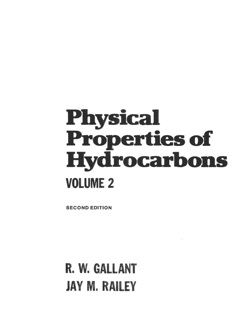 Physical Properties of Hydrocarbons, Vol 2, R W Galland, Gulf | PDF