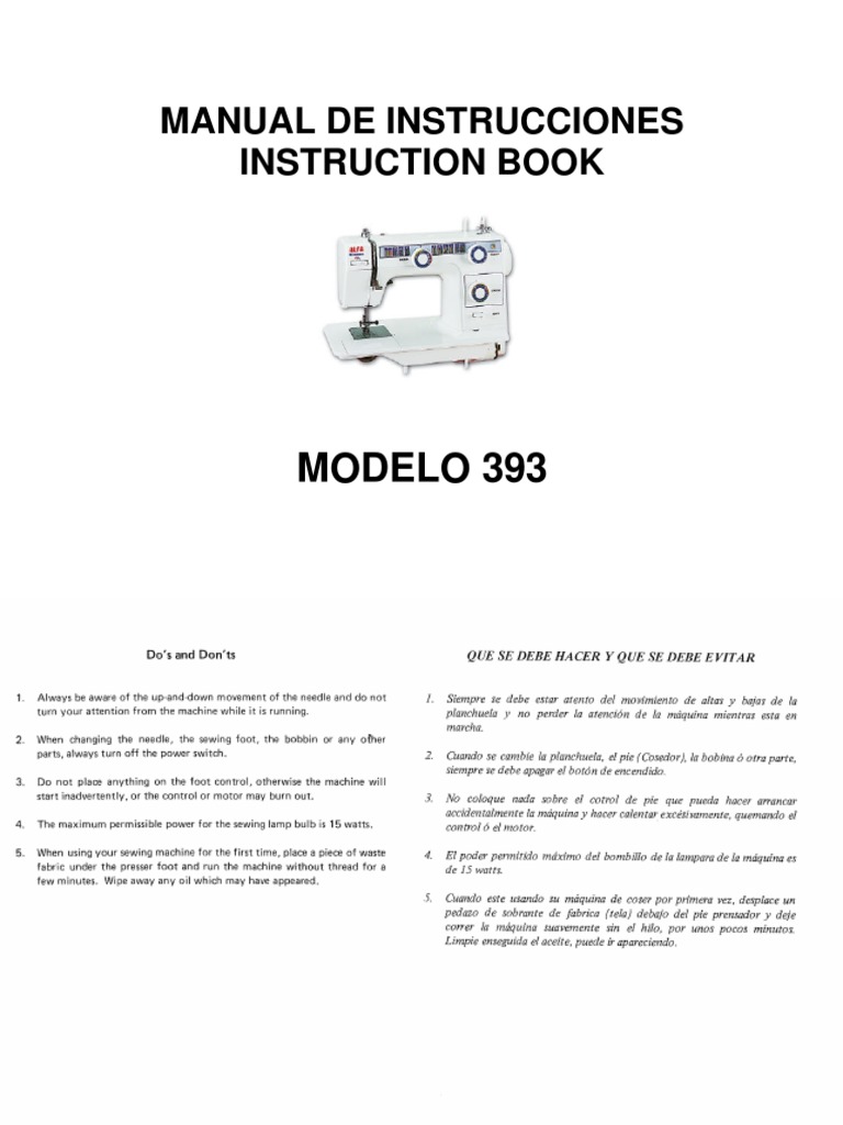Manual de Instrucciones 393 | PDF