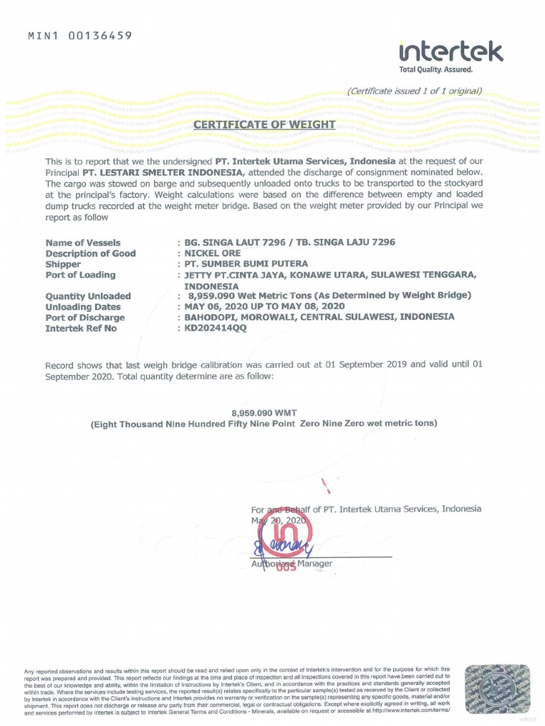 LS17 CoA CoW - KD202414QQ - Singa Laut 7296 | PDF