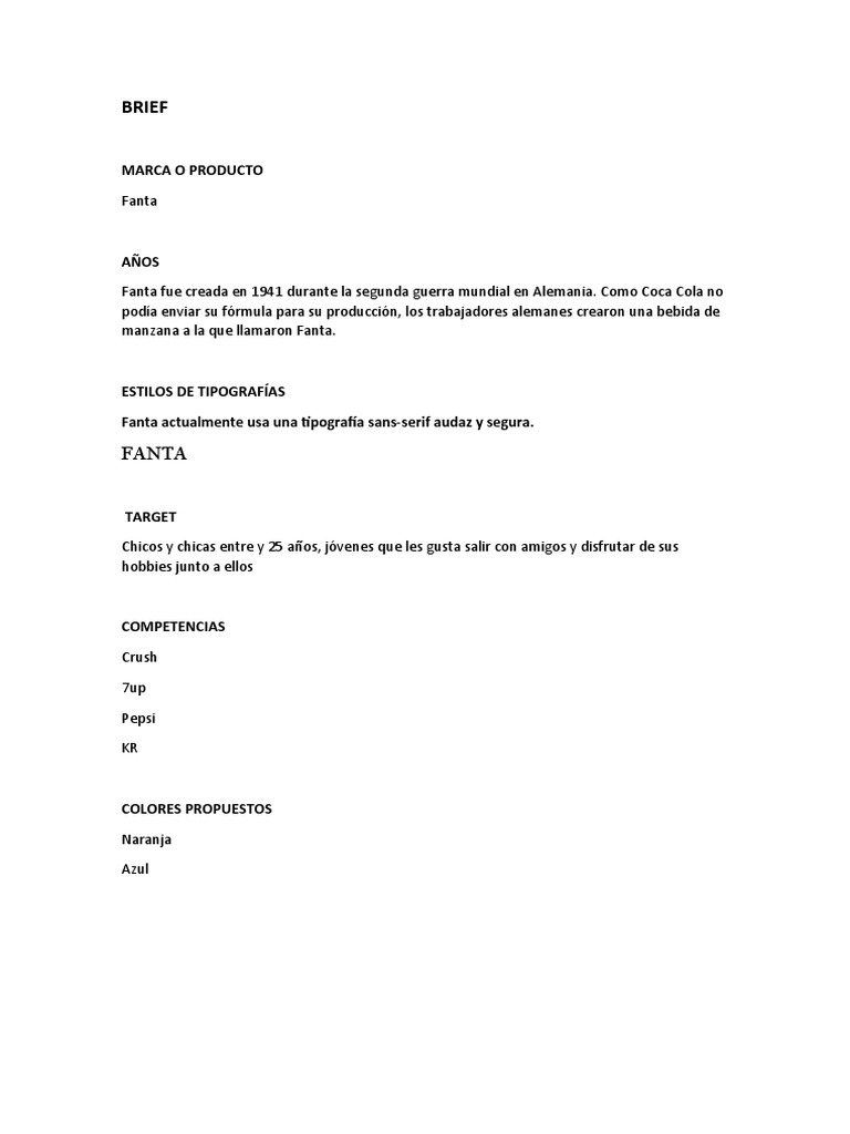 Brief Fanta | PDF