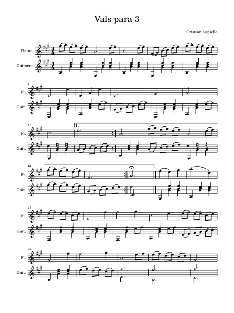 Vals para 3 Terminado | PDF