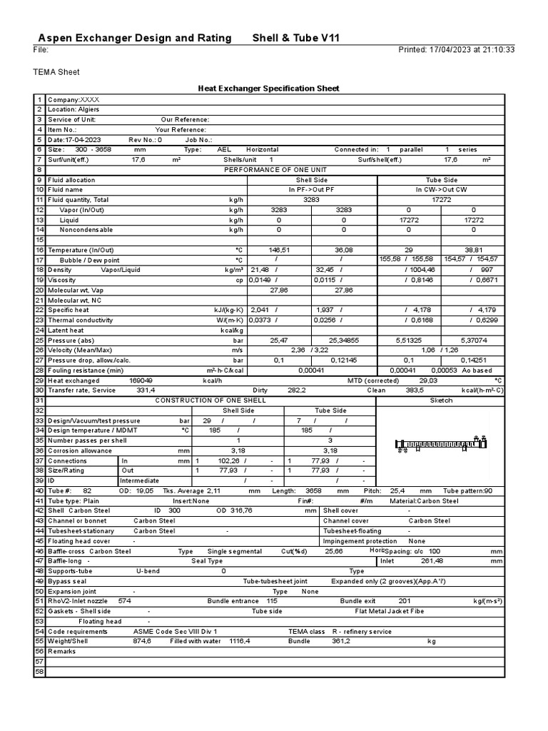 Shell & Tube Heat Exchanger | PDF | Pipe (Fluid Conveyance) | Heat ...