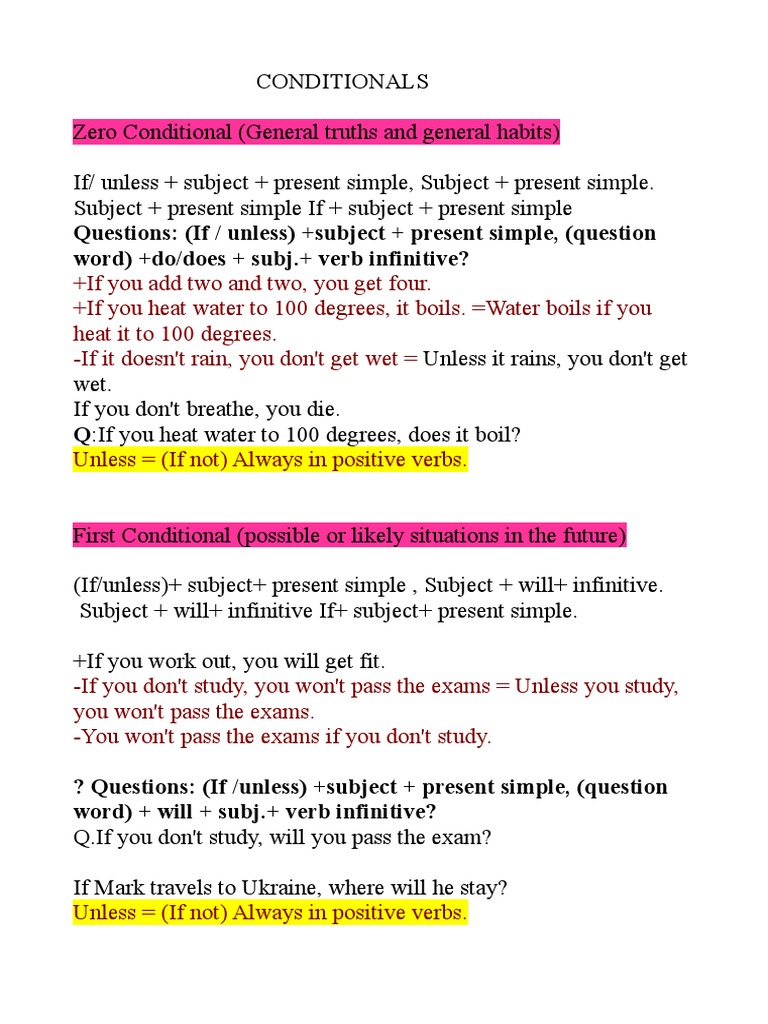 Conditionals | PDF | Verb | Linguistics