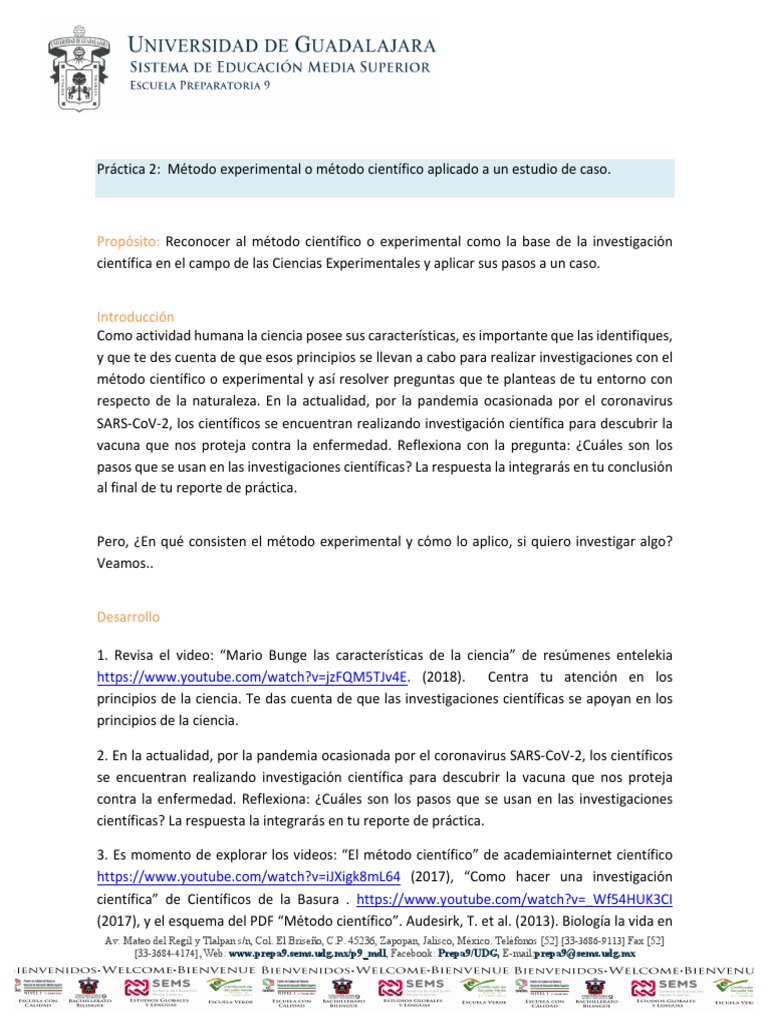 Reporte 2 | PDF | Científico | Método científico