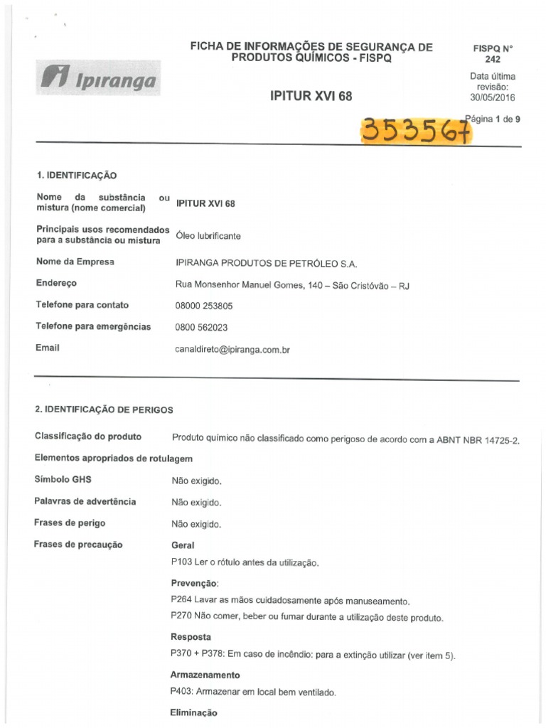 353567 Ipiranga Ipitur Xvi 68 | PDF